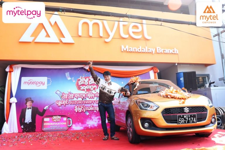 MytelPay handover Golden Suzuki Car to the lucky winner | Myanmar Tech ...
