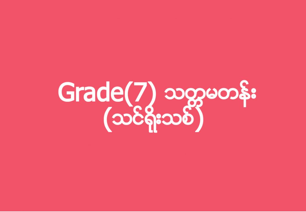 Grade 7 Education | Myanmar Tech Press