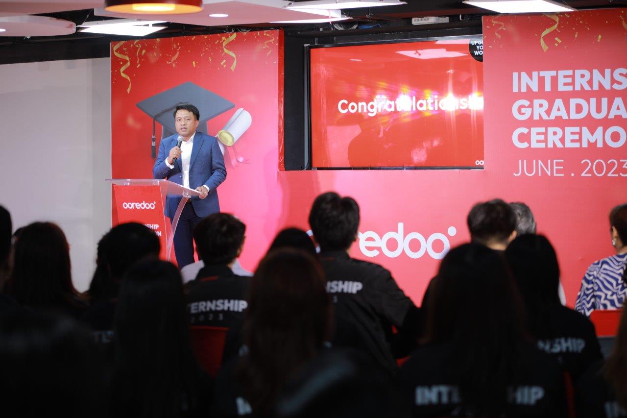 Ooredoo Myanmar held internship graduation ceremony 2023 | Myanmar Tech Press